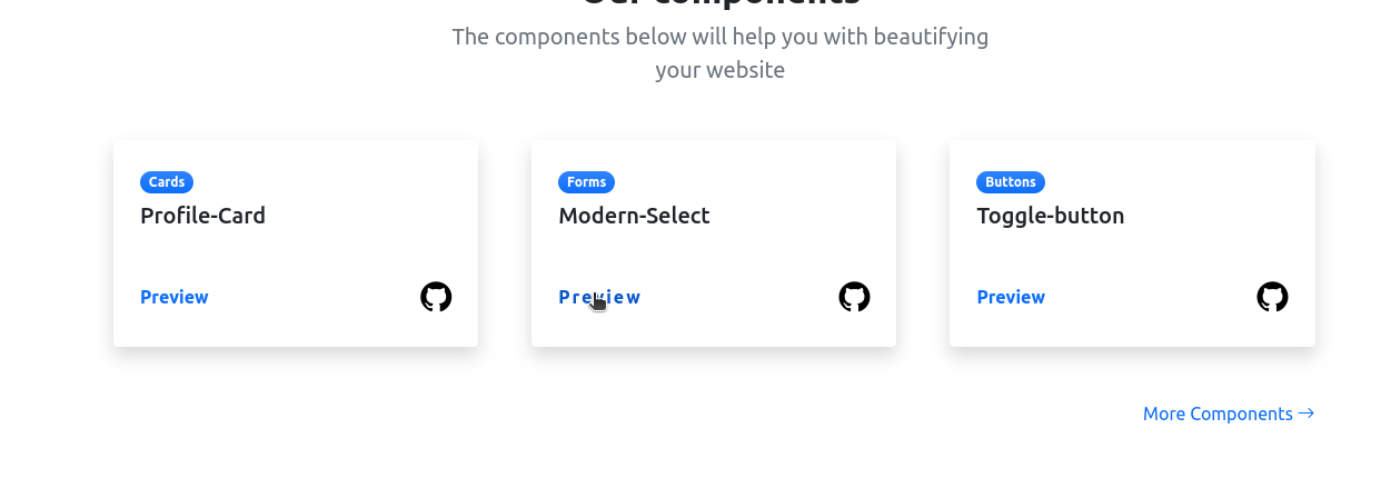 ui: hover effect over Preview in Component Section · Issue #314 ...
