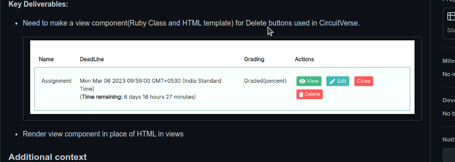 migrate assignment table row in the group to view component · Issue #3620 · CircuitVerse ...