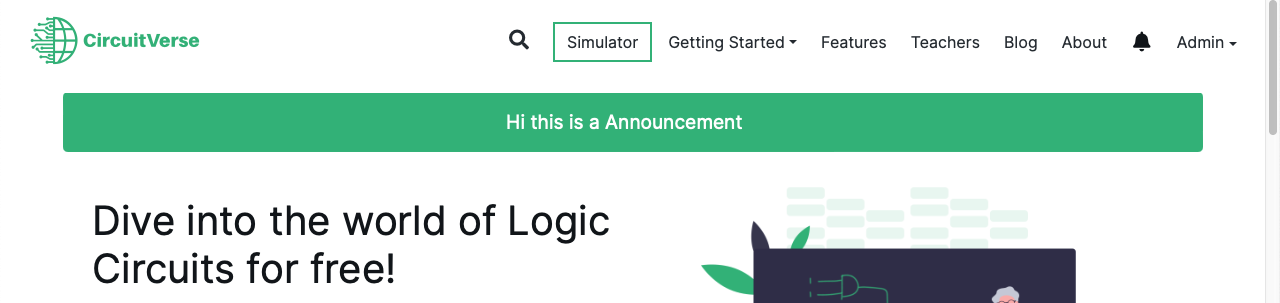 migrate announcement box to view component · Issue #4172 · CircuitVerse/CircuitVerse · GitHub