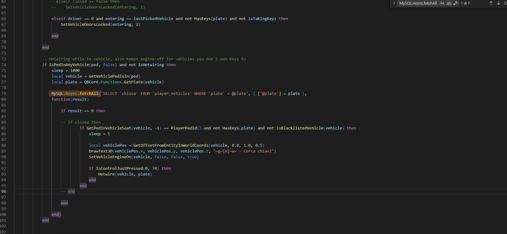 [BUG] unlocked vehicle becomes locked · Issue #113 · qbcore-framework/qb-vehiclekeys · GitHub