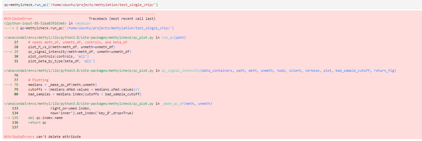 run_qc - failures · Issue #29 · FoxoTech/methylcheck · GitHub