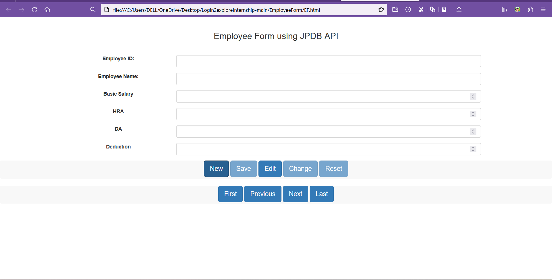 GitHub - Bhavitejareddy/Login2xplore_Employee-Form