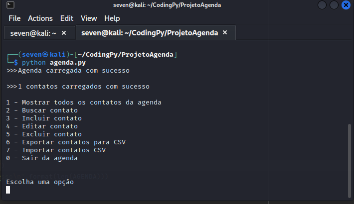 GitHub - Askback/Python-Agenda: Python Basics, criando uma Agenda ...