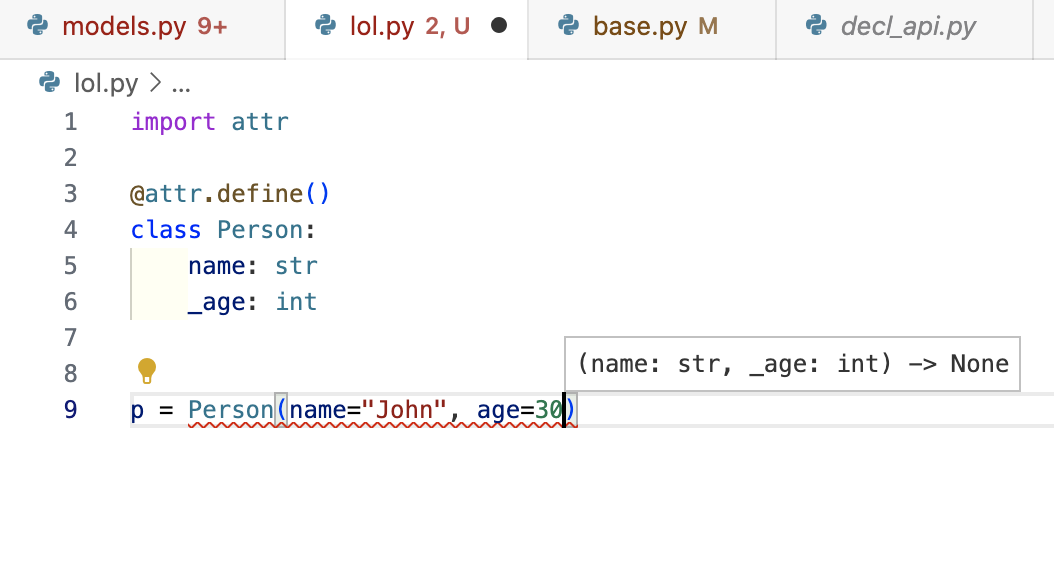 Incorrect Argument Name For Attrs Class When Field Starts With An Underscore · Issue 5658
