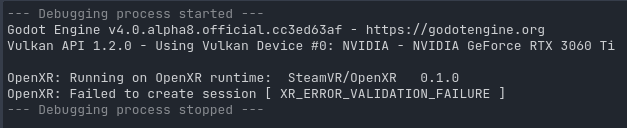 Vulkan Openxr Godot 40 Alpha8 Vr Does Not Work Openxr Failed To Create Session Xr