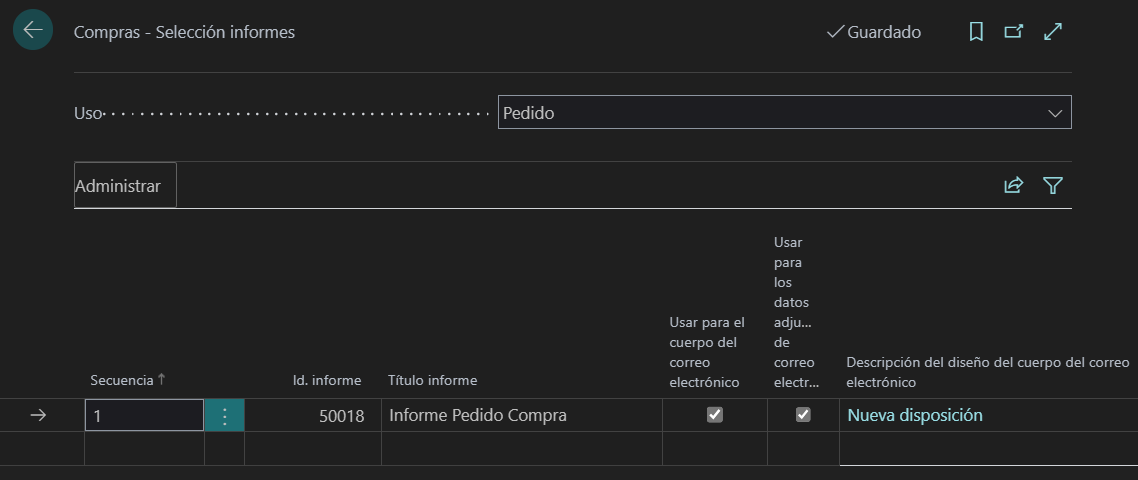 'Send...' button in purchase order list doesn't attach custom report if you don't print it with ...