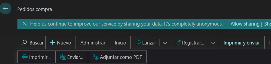 'Send...' button in purchase order list doesn't attach custom report if you don't print it with ...