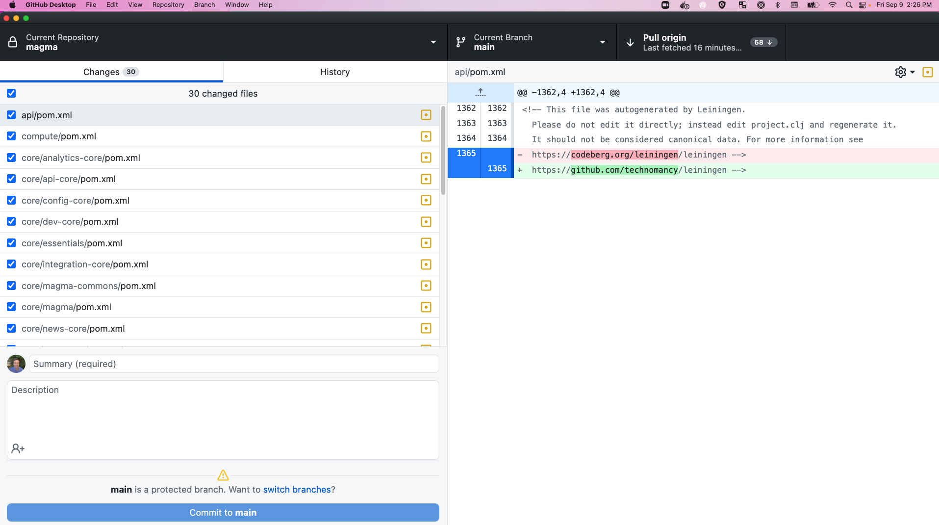 Mystery commits/changes appearing when switching branches · Issue #15261 · desktop/desktop · GitHub