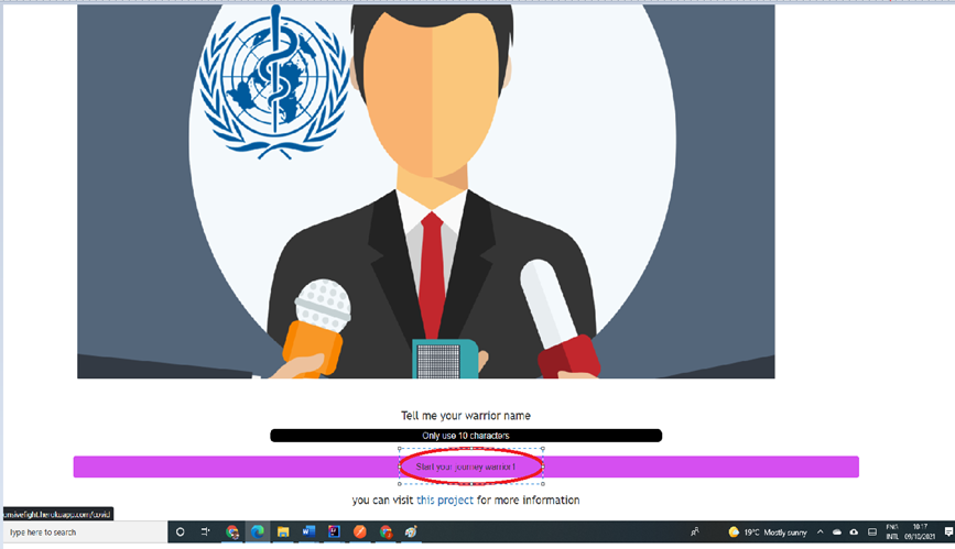 : The application allows an already used warrior name to be used again. A new user_id is also ...