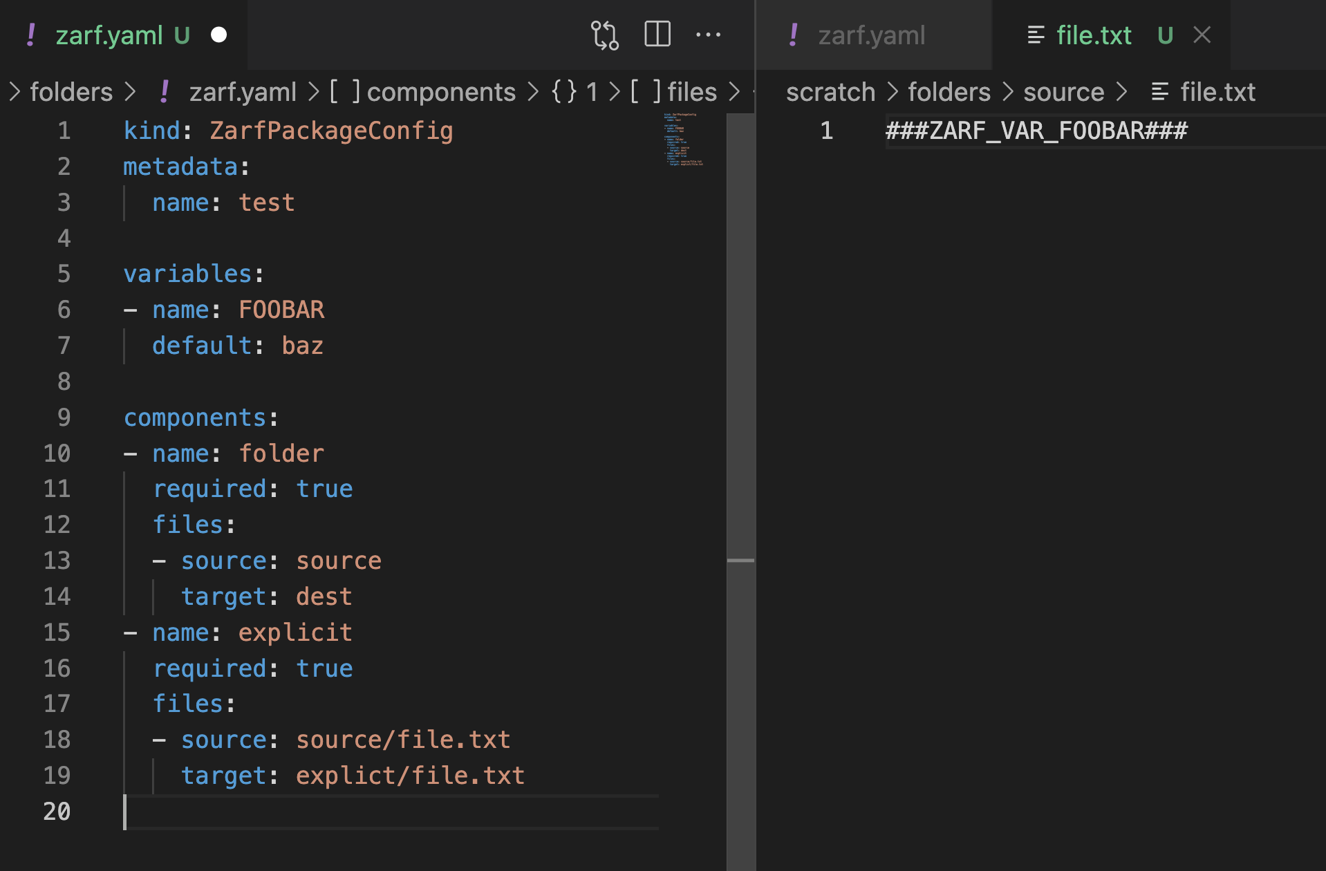 Zarf does not template files when in a folder of the `files` noun · Issue #1617 · zarf-dev/zarf ...