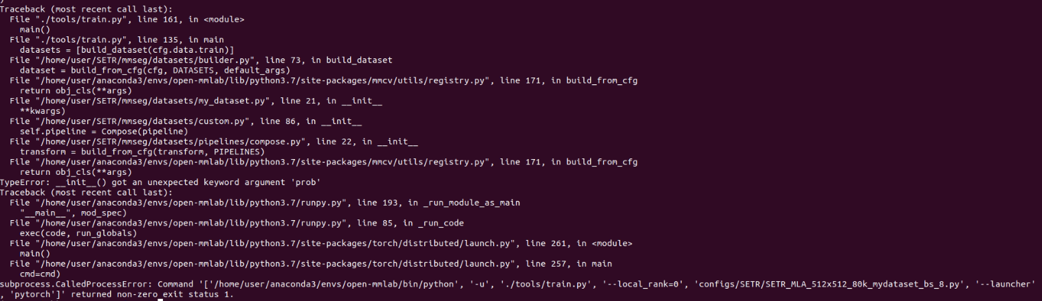 Error occurred while registering custom dataset · Issue #1634 · open-mmlab/mmsegmentation · GitHub