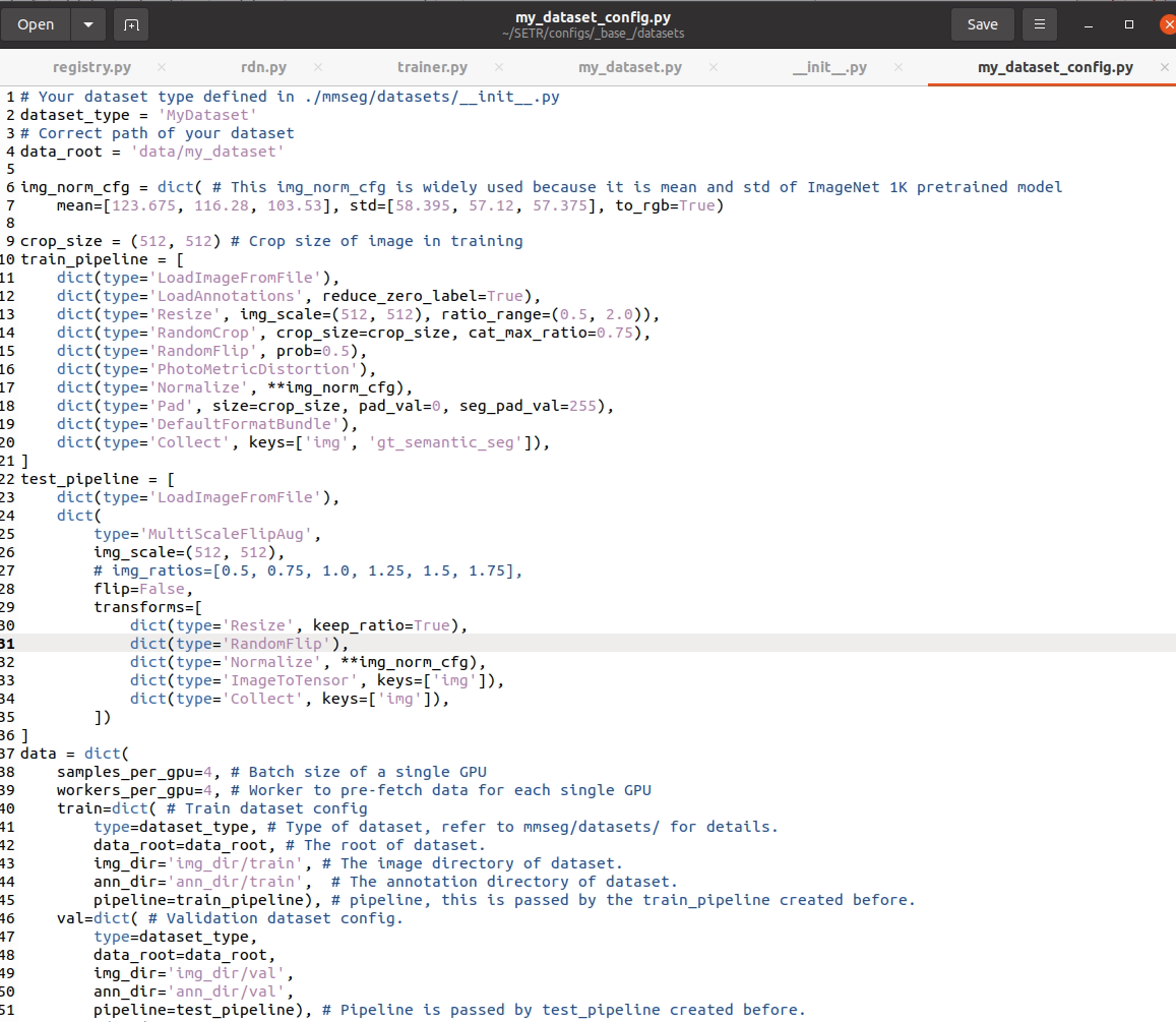 Error occurred while registering custom dataset · Issue #1634 · open-mmlab/mmsegmentation · GitHub