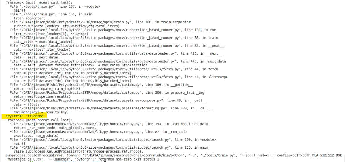 facing Recursion Error while training the custom dataset · Issue #1830 · open-mmlab ...