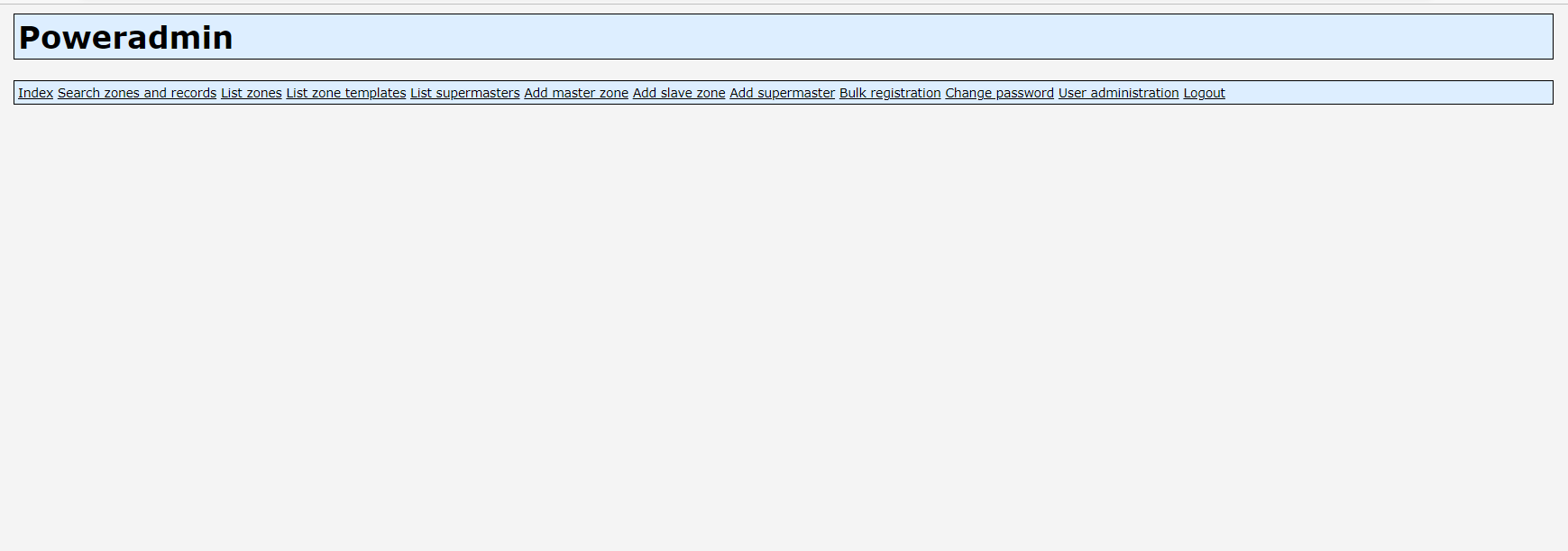 Poweradmin 2.2.1 / PowerDNS 4.6 not showing some dialogs (list zone, add zone, etc) · Issue #414 ...
