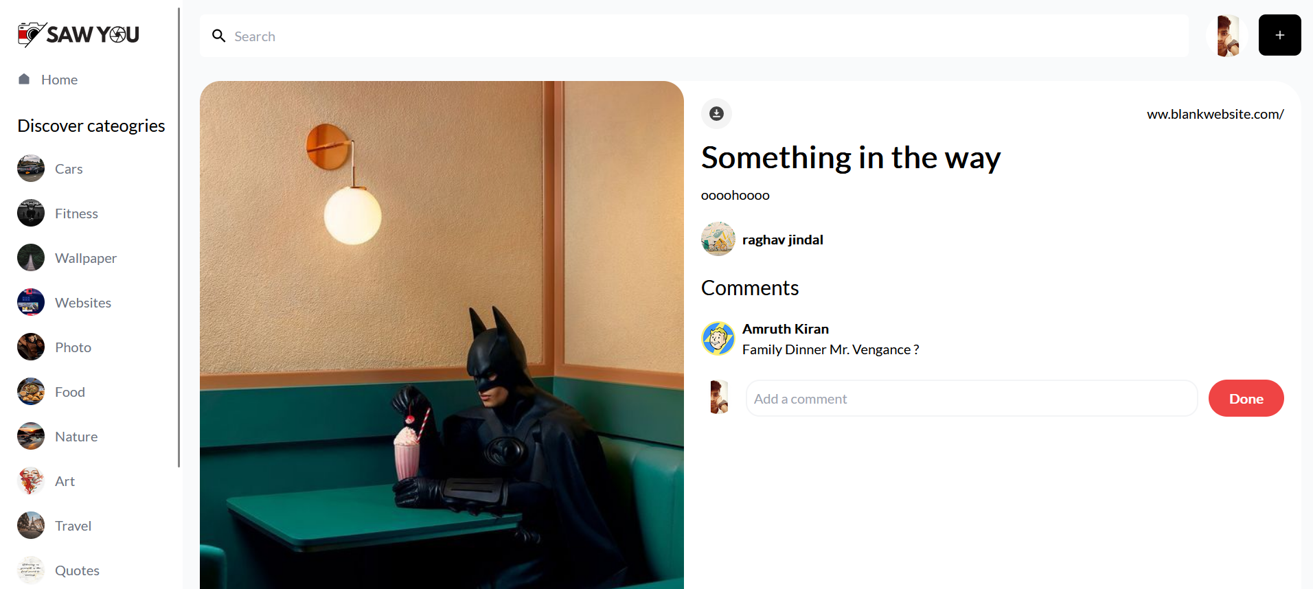 GitHub - chhroot/saw-you-sanity: A full-stack image sharing and social ...