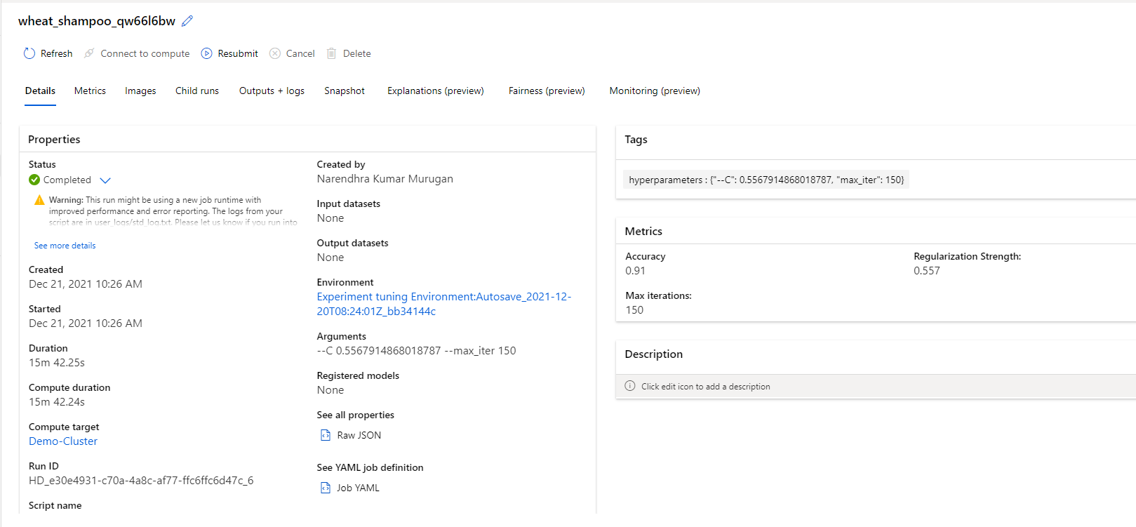 GitHub - NAMU2NI/Udacity-Projects: Optmizing ML Pipeline in Azure