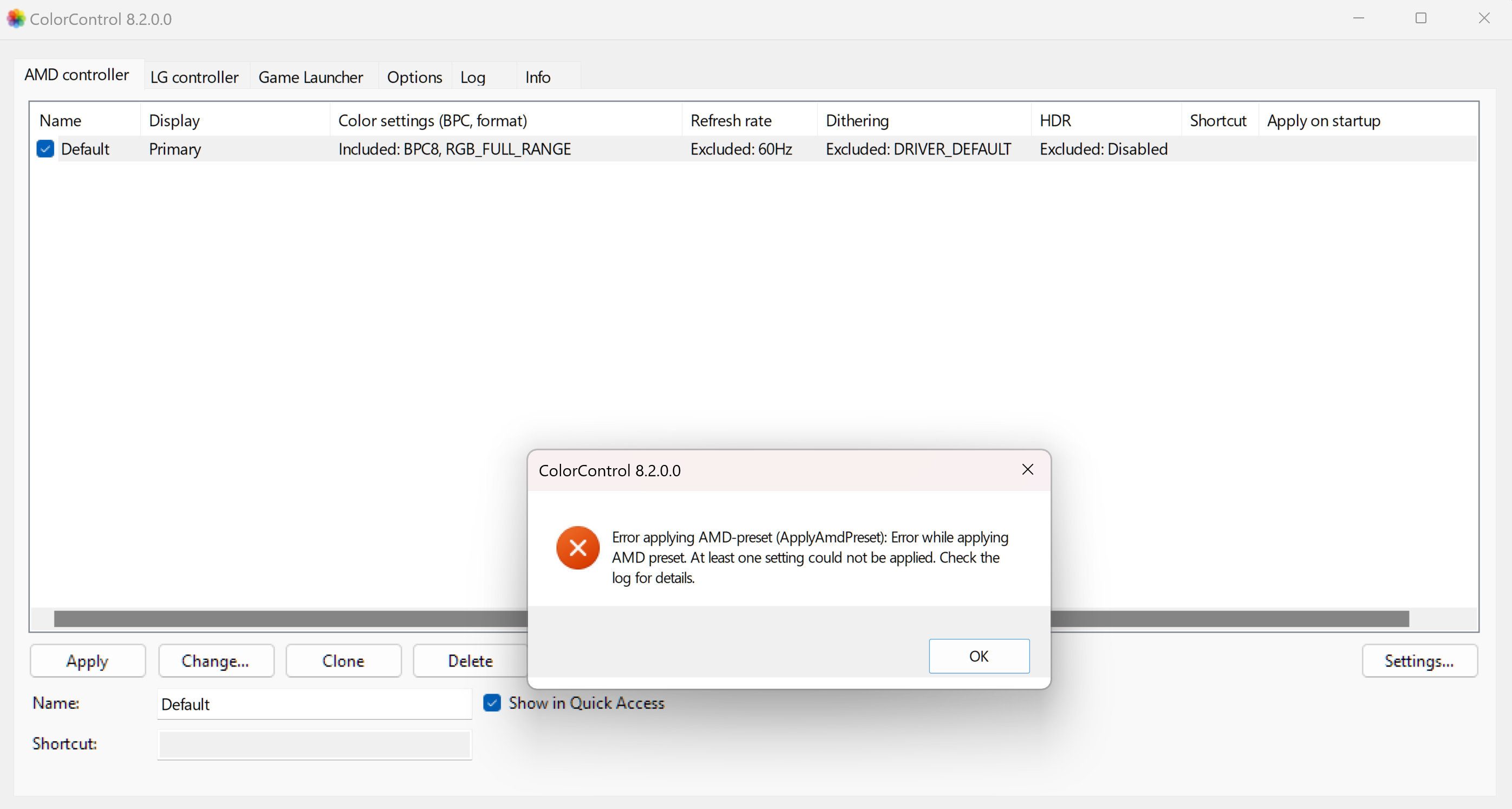 LG C1 AMD Cannot apply preset | Not Showing "Current Settings" · Issue #151 · Maassoft ...