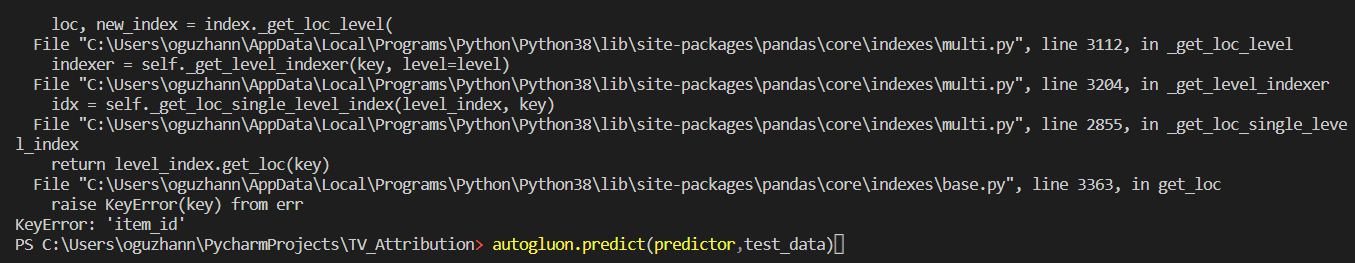 Autogluon Predict Error · Issue 2681 · Autogluon Autogluon · Github