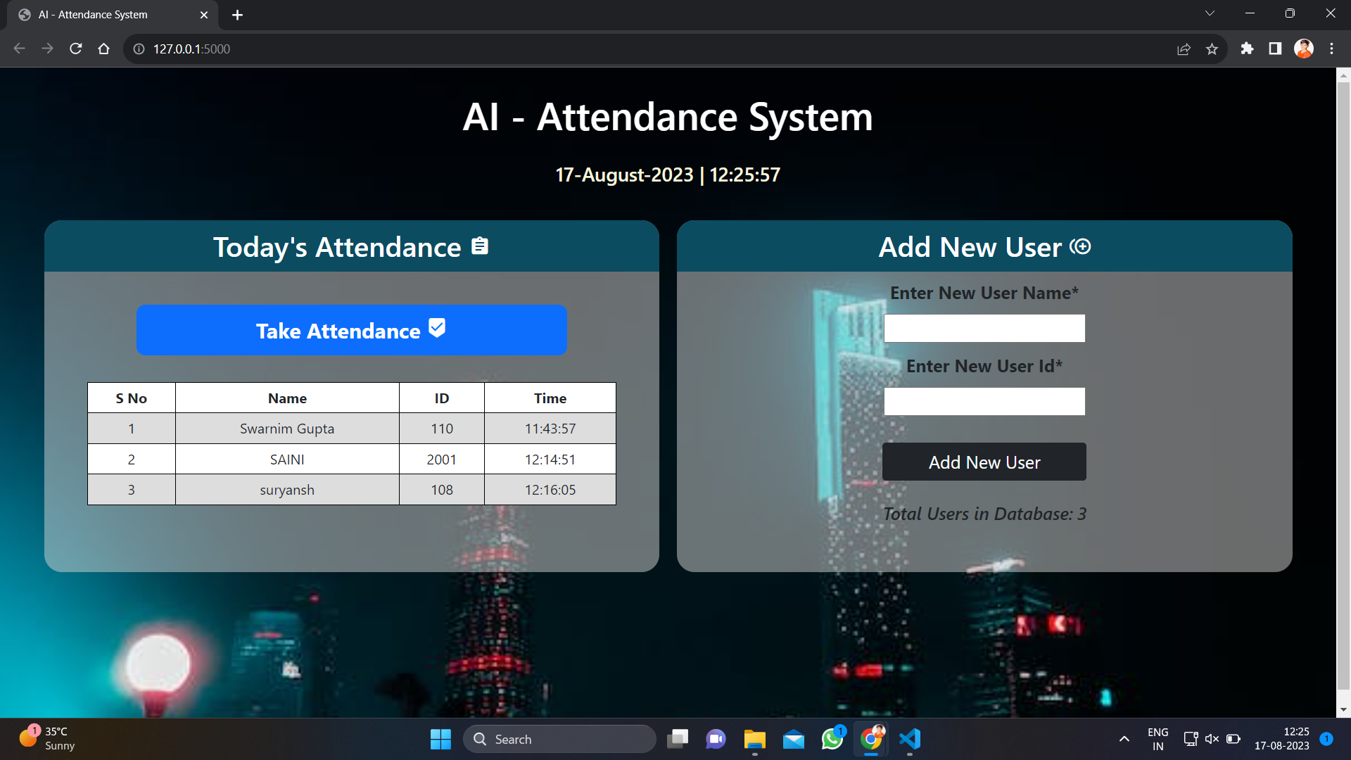 GitHub - Swarnim9628/AI-Attendance
