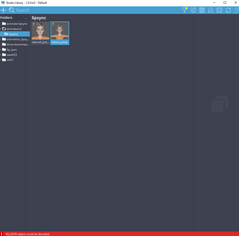 No JSON object could be decoded · Issue #344 · krathjen/studiolibrary · GitHub