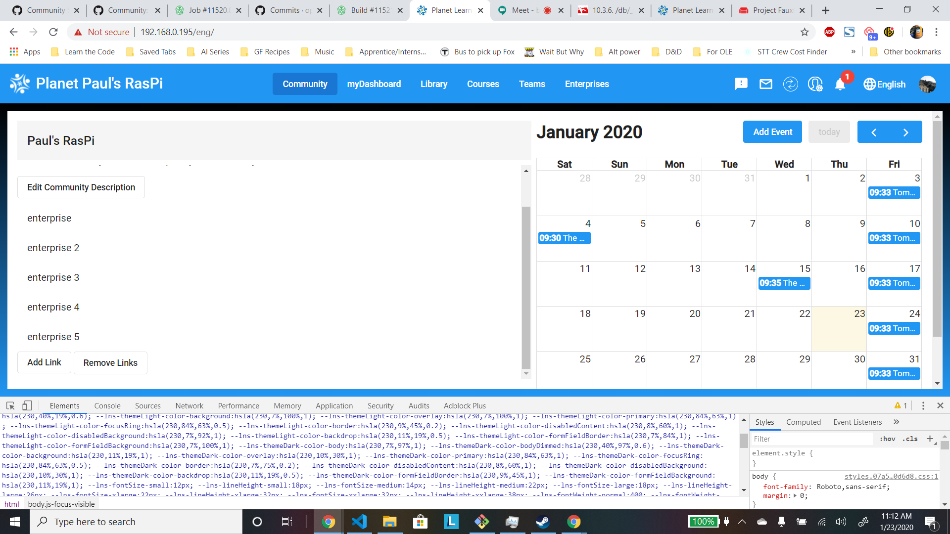 Community: Calendar overflow · Issue #5620 · open-learning-exchange/planet · GitHub