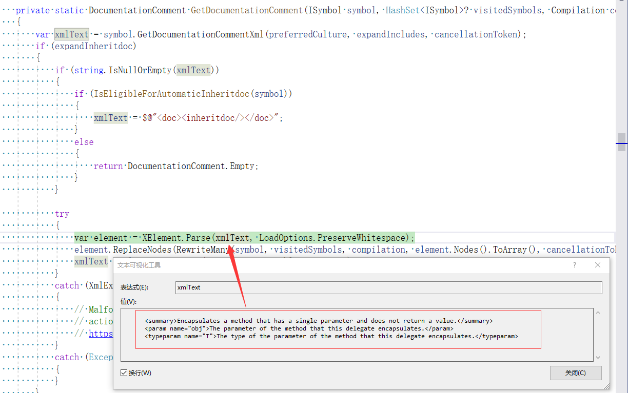 Using CompletionService.GetDescriptionAsync there are a lot of ...
