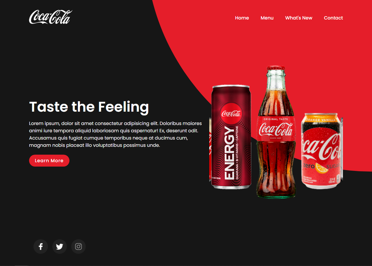 GitHub - marcuscaiado/coke: Coca Cola Landing Page