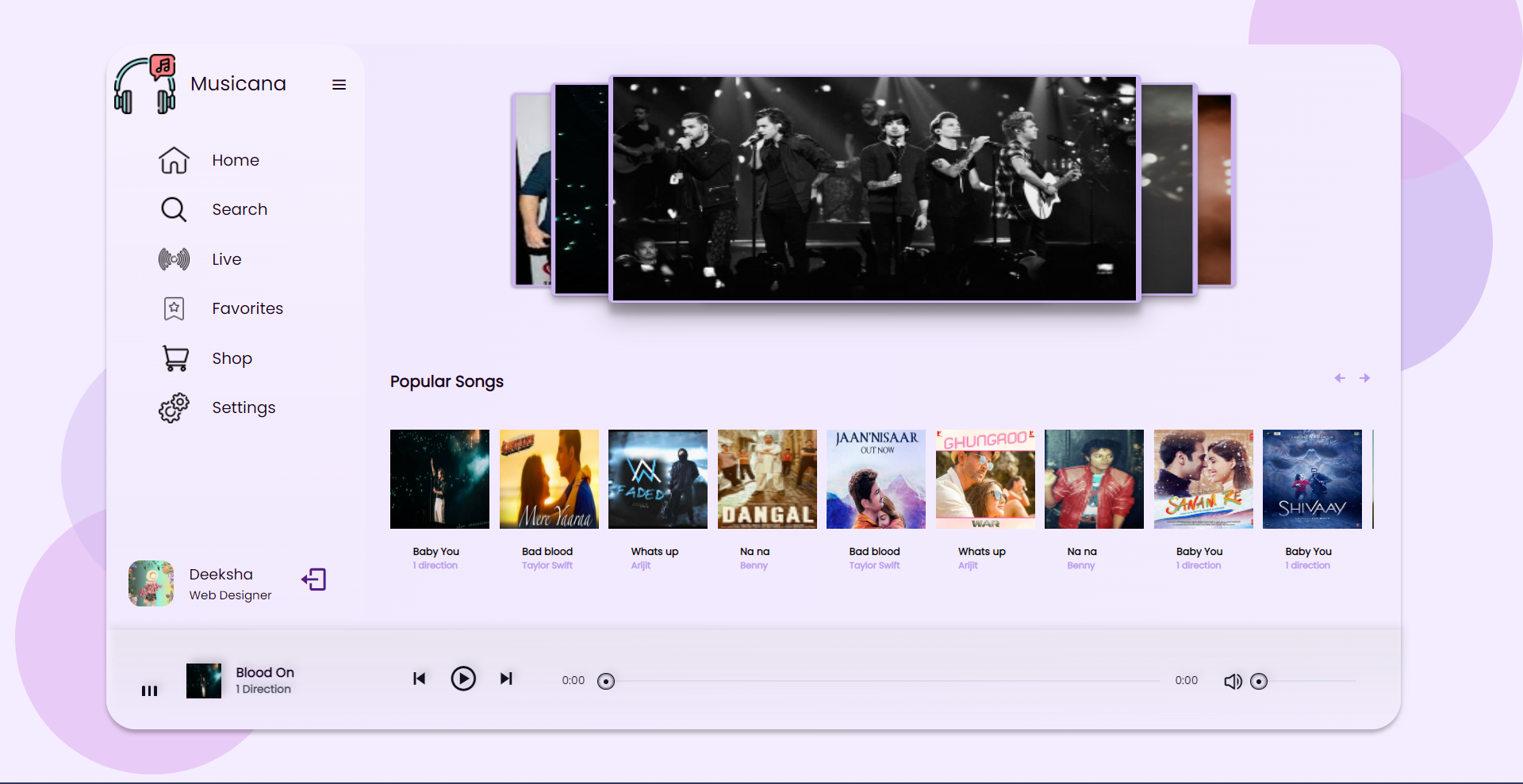 GitHub - Deeksha0301/Musicana-the-Music-Website