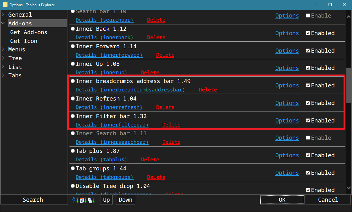 [Feature Request] Reorder UI elements from 'Inner' add-ons · Issue #453 · tablacus ...