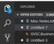 Show a "*" after the file name for dirty files to make them more ...