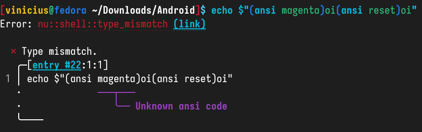 Ansi magenta error · Issue #7747 · nushell/nushell · GitHub