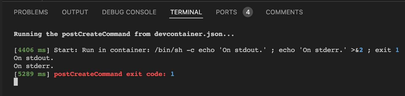 Failure in postCreateCommand is not obvious · Issue #6206 · microsoft ...