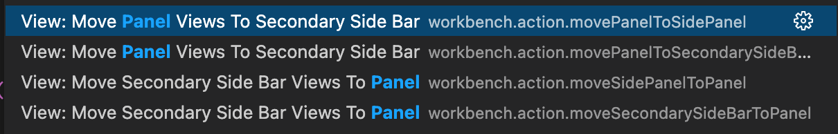 Duplicate panel commands for moving views · Issue #145856 · microsoft/vscode · GitHub
