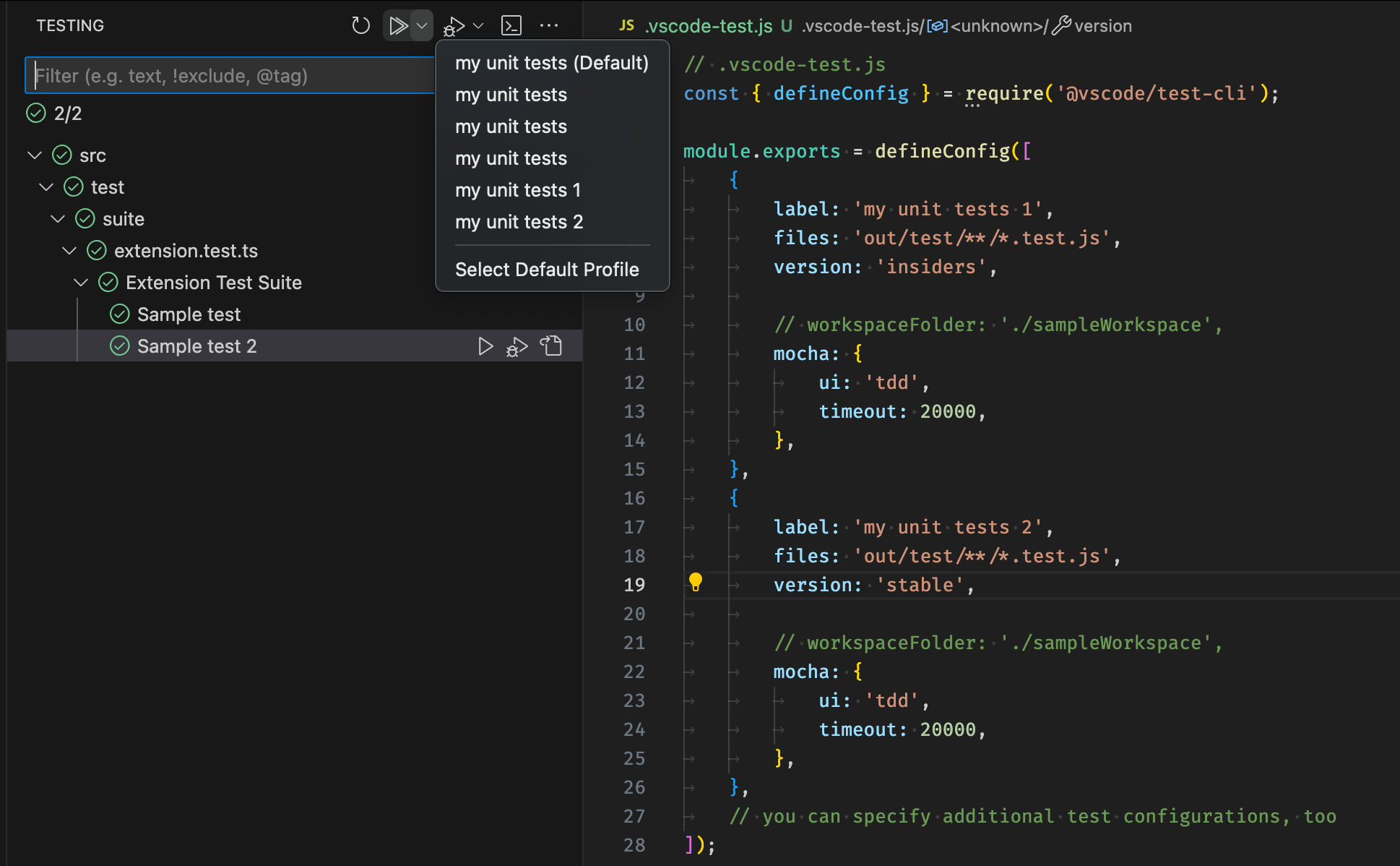 Test configuration drop-down not updated · Issue #196550 · microsoft ...