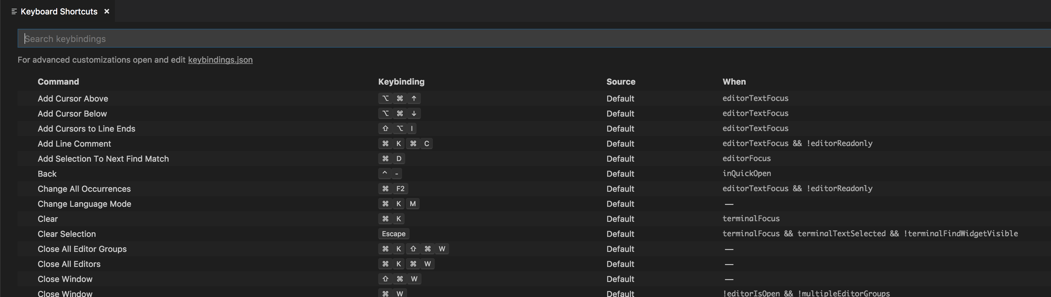 Key bindings not working properly · Issue #52102 · microsoft/vscode · GitHub