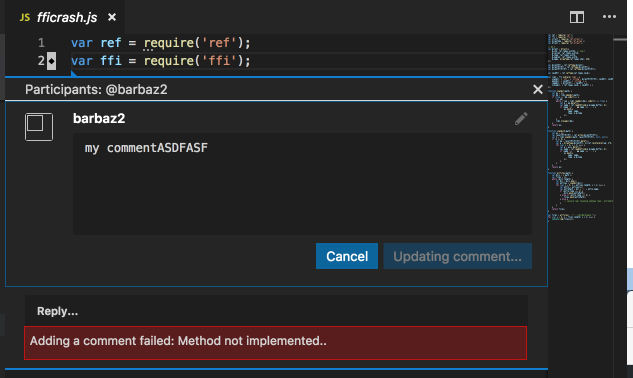 Error in editComment/deleteComment not indicated in UI · Issue #59348 ...