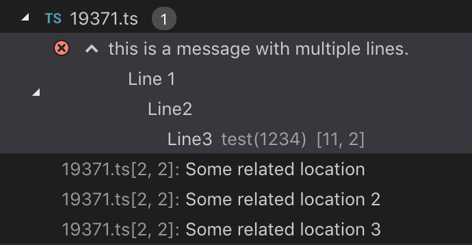 Multi-line diagnostics: Arrows when showing related information · Issue ...