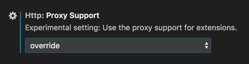 Remove "Experimental setting" from proxy support setting · Issue #67832 · microsoft/vscode · GitHub