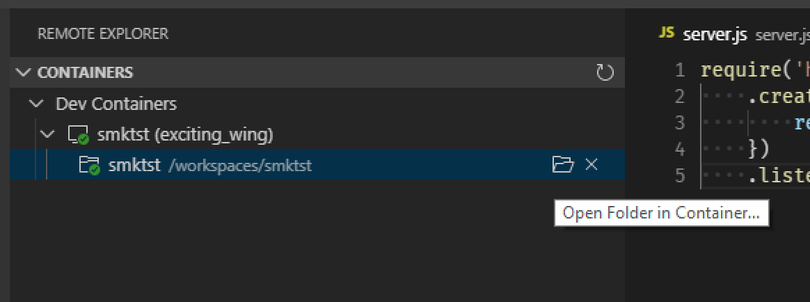 Remote-Explorer: Update inline actions on current container · Issue #1752 · microsoft/vscode ...