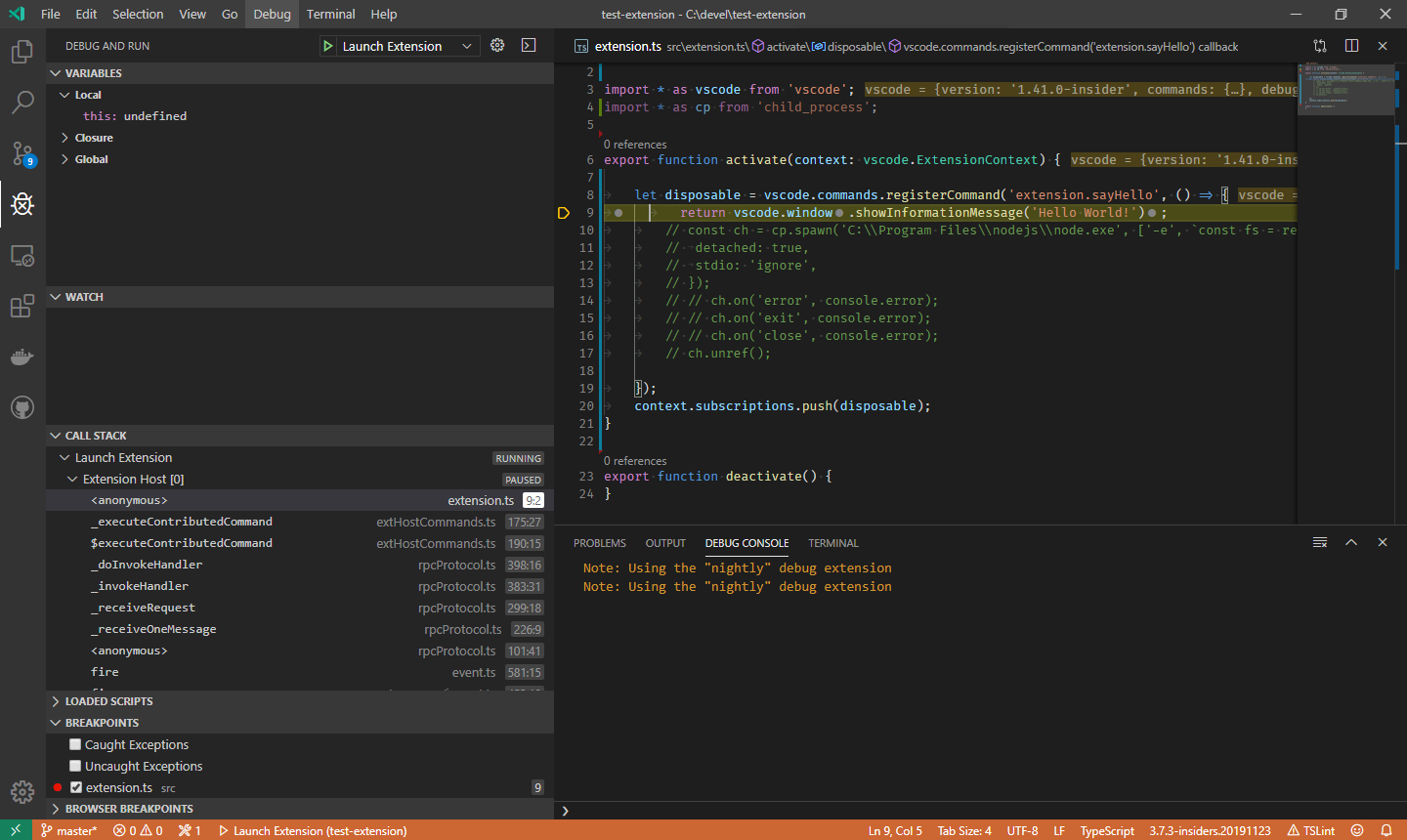 pwa-extensionHost: Debug control sometimes disappears · Issue #148 · microsoft/vscode-js-debug ...