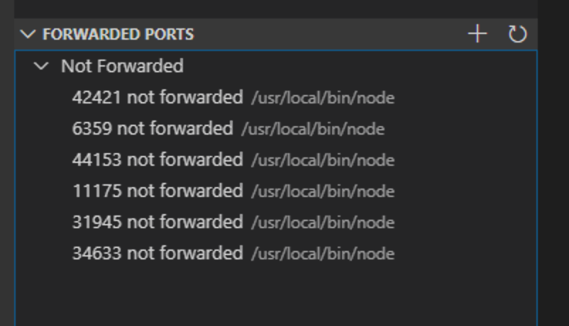 Not forwarded ports initially not shown · Issue #89428 · microsoft/vscode · GitHub