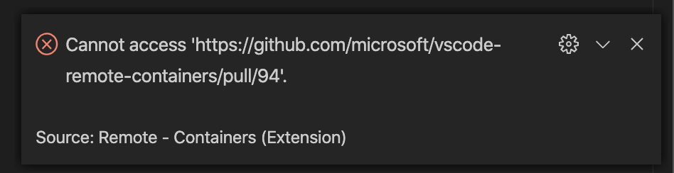 Cannot access private PR · Issue #2652 · microsoft/vscode-remote-release · GitHub