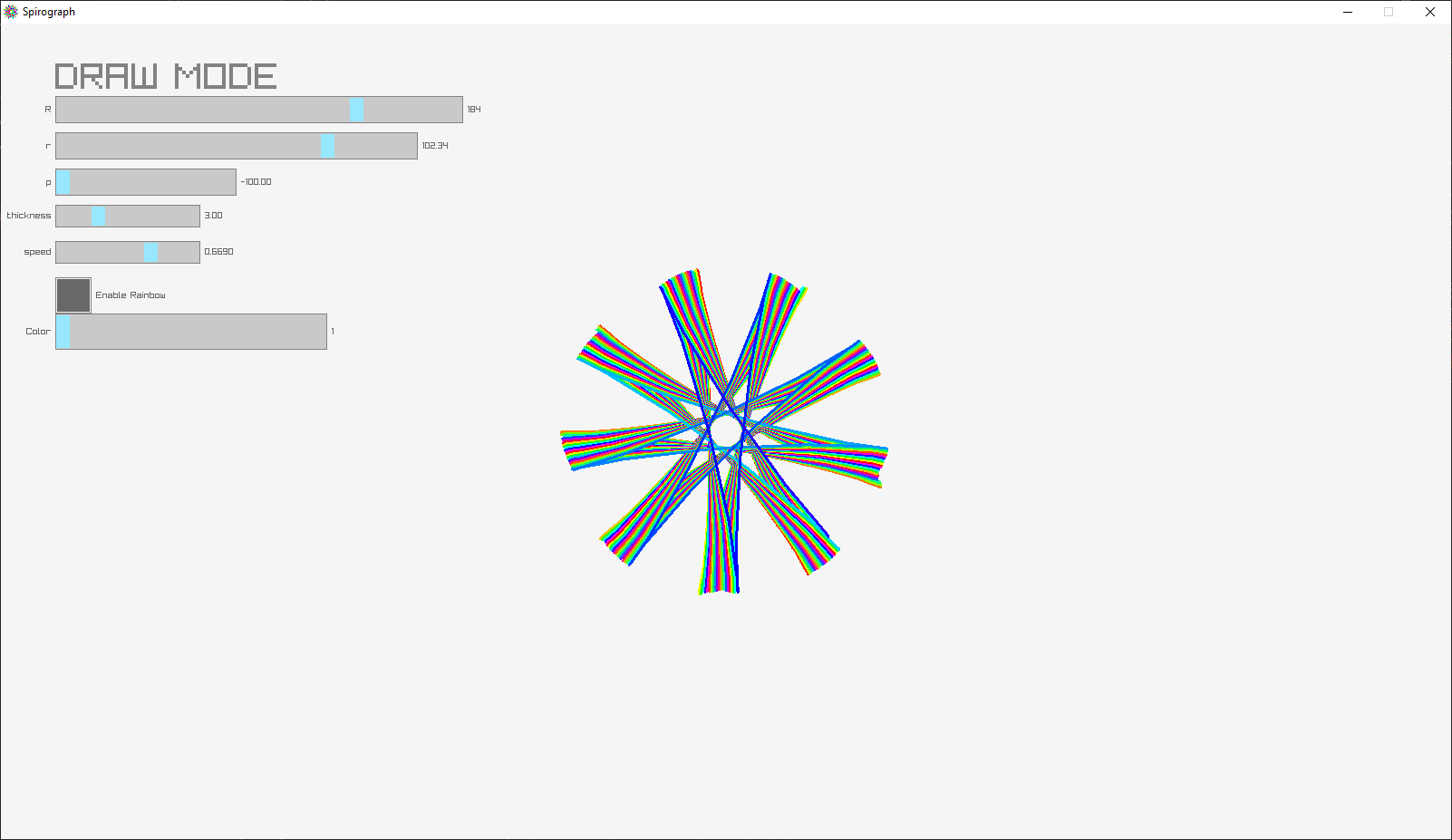 Github Thowl 1 Spirograph A Spirograph Drawing Program Made Using Raylib That Runs In Real Time