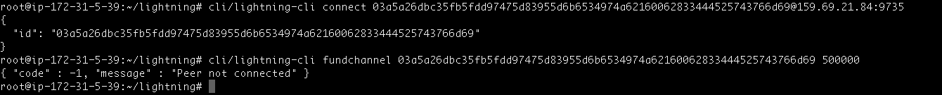 Peer not connected · Issue #1749 · ElementsProject/lightning · GitHub