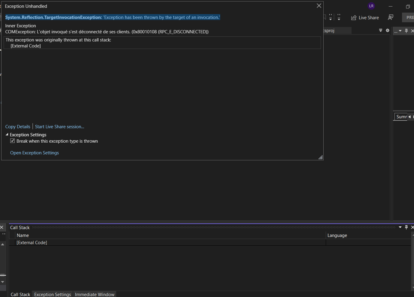 COMException: 0x80010108 (RPC_E_DISCONNECTED) · Issue #1870 · MicrosoftEdge/WebView2Feedback ...