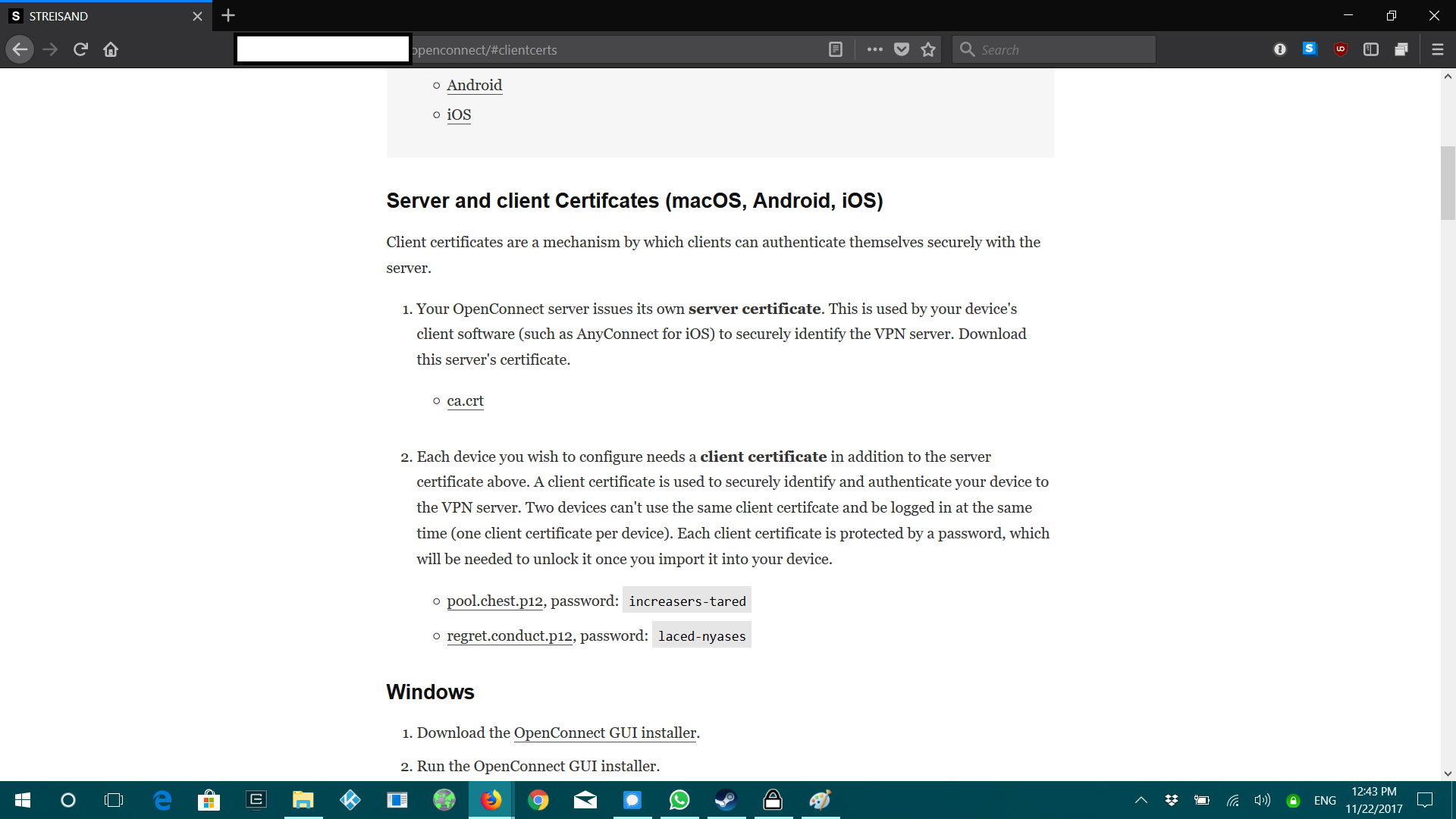 OpenConnect windows client error -- DTLS handshake failed: Resource temporarily unavailable, try ...