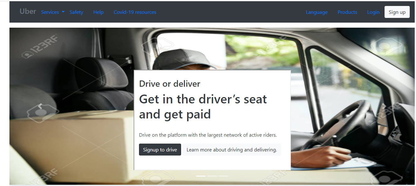 GitHub - Utkarshaingale15/Uber-UI: Creating an UI of Uber using HTML,CSS,Bootstrap