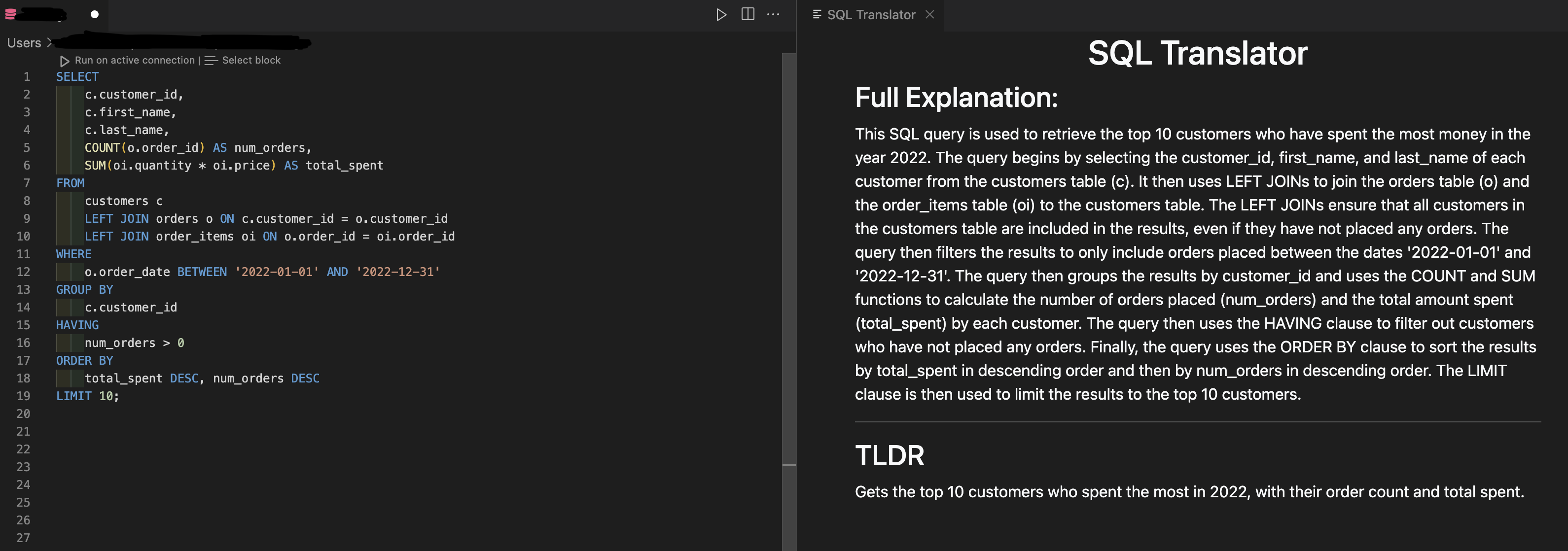 Sql explainer Visual Studio Marketplace