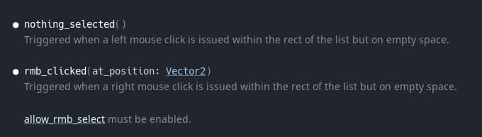 Rename Misleading Itemlist Signals · Issue 3397 · Godotenginegodot Proposals · Github