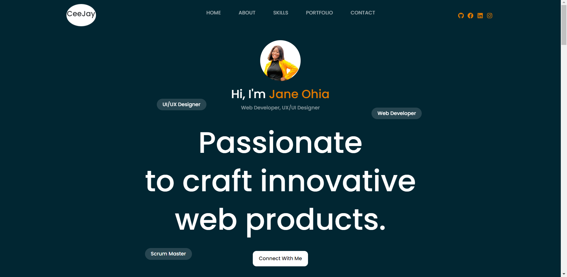 GitHub - OhiaJanny/React-Portfolio-Project